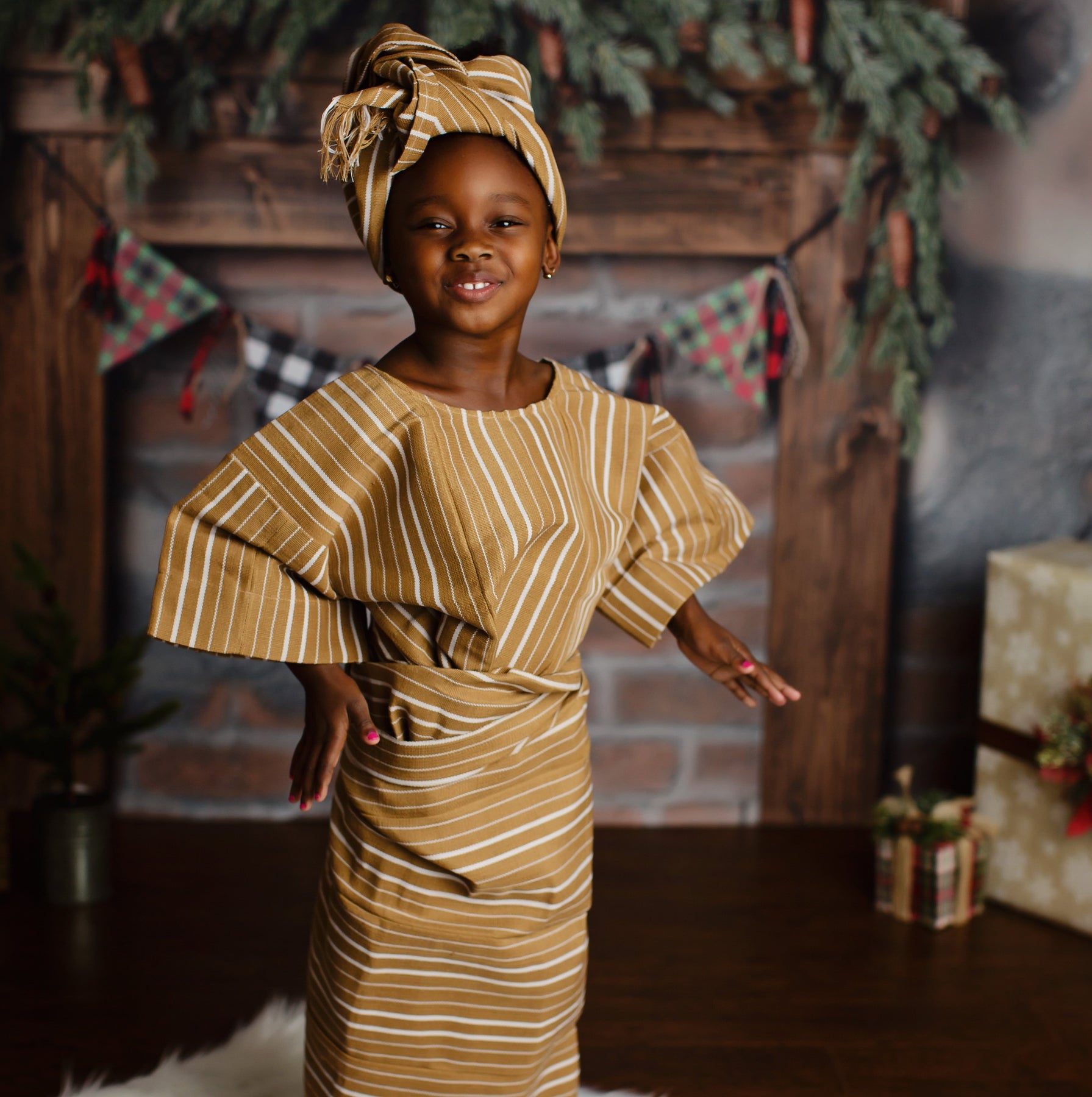 Girls 3 Piece Aso Oke Set – Simply EliFab