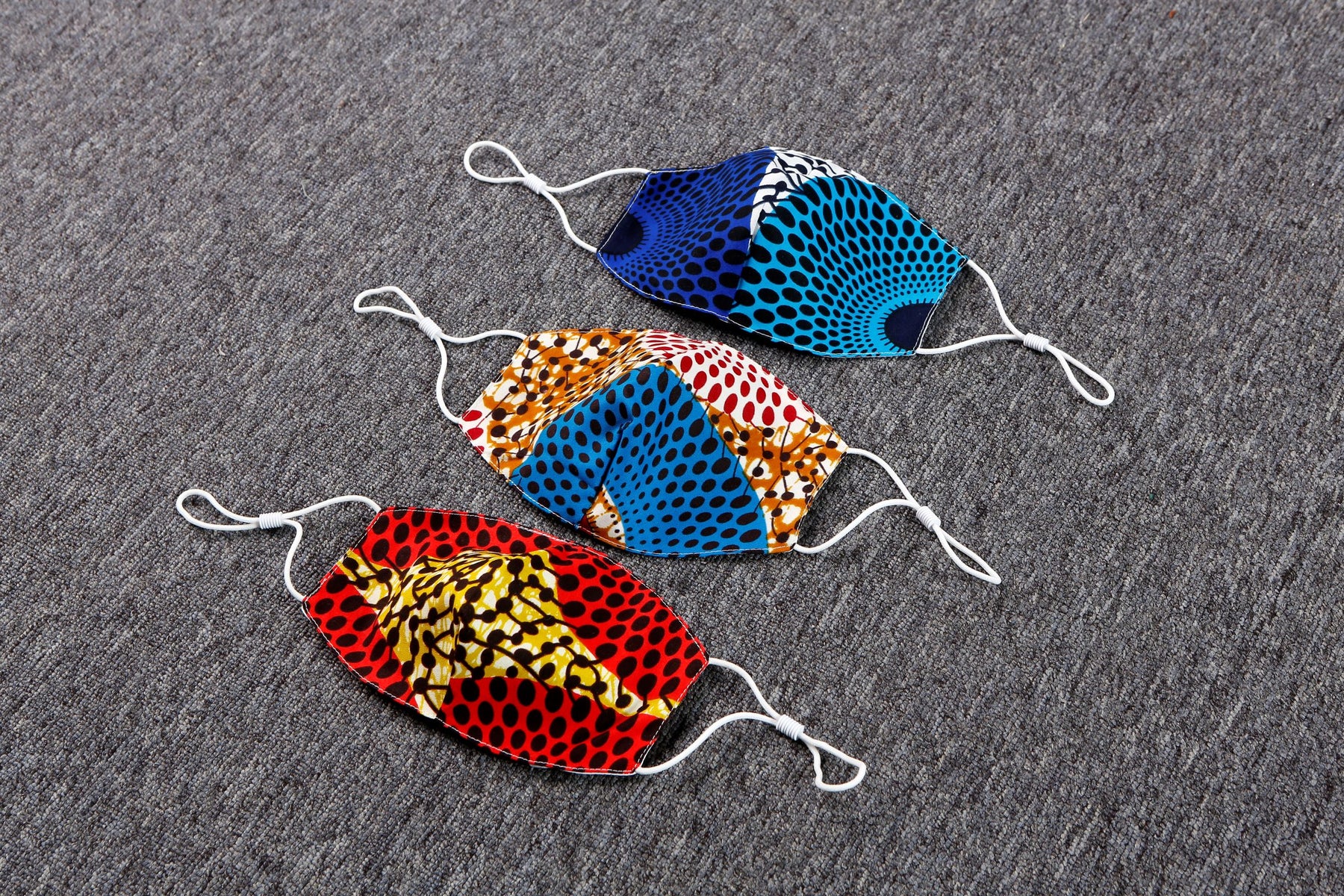 Adult Ankara Print Cotton Face Mask with Filter Pocket and Filter ...